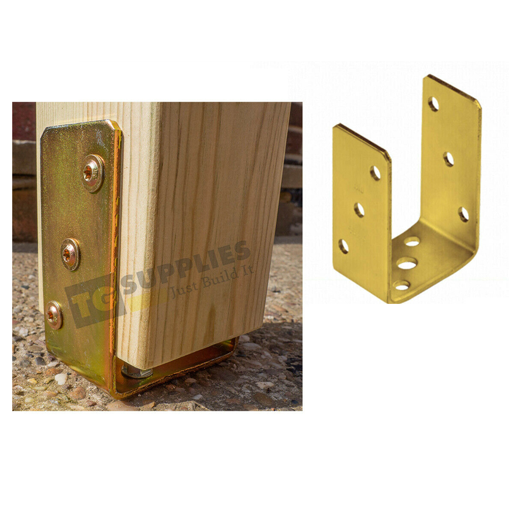 Heavy Duty Galvanised Bolt Down Post Support | Post Anchor | Fence Foot ...