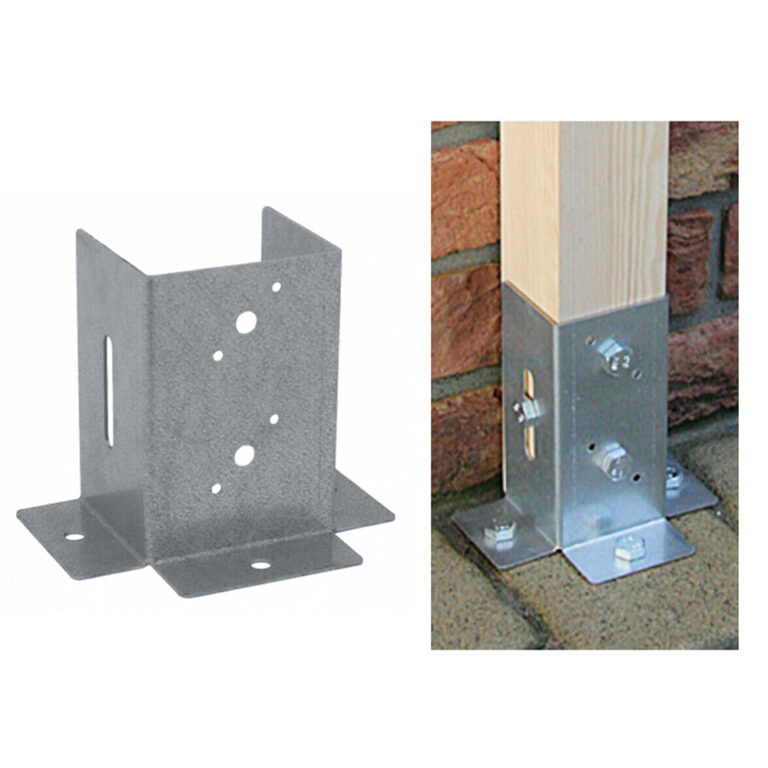 Black Bolt Down Pergola Post Support Post Bracket Post Anchor – TG ...