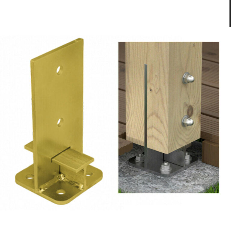 Black Bolt Down Pergola Post Support Post Bracket Post Anchor – TG ...