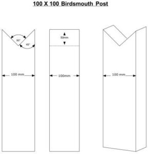 Treated Birdsmouth 100 X 100mm Fence Post Green 1.35m – TG Supplies ...