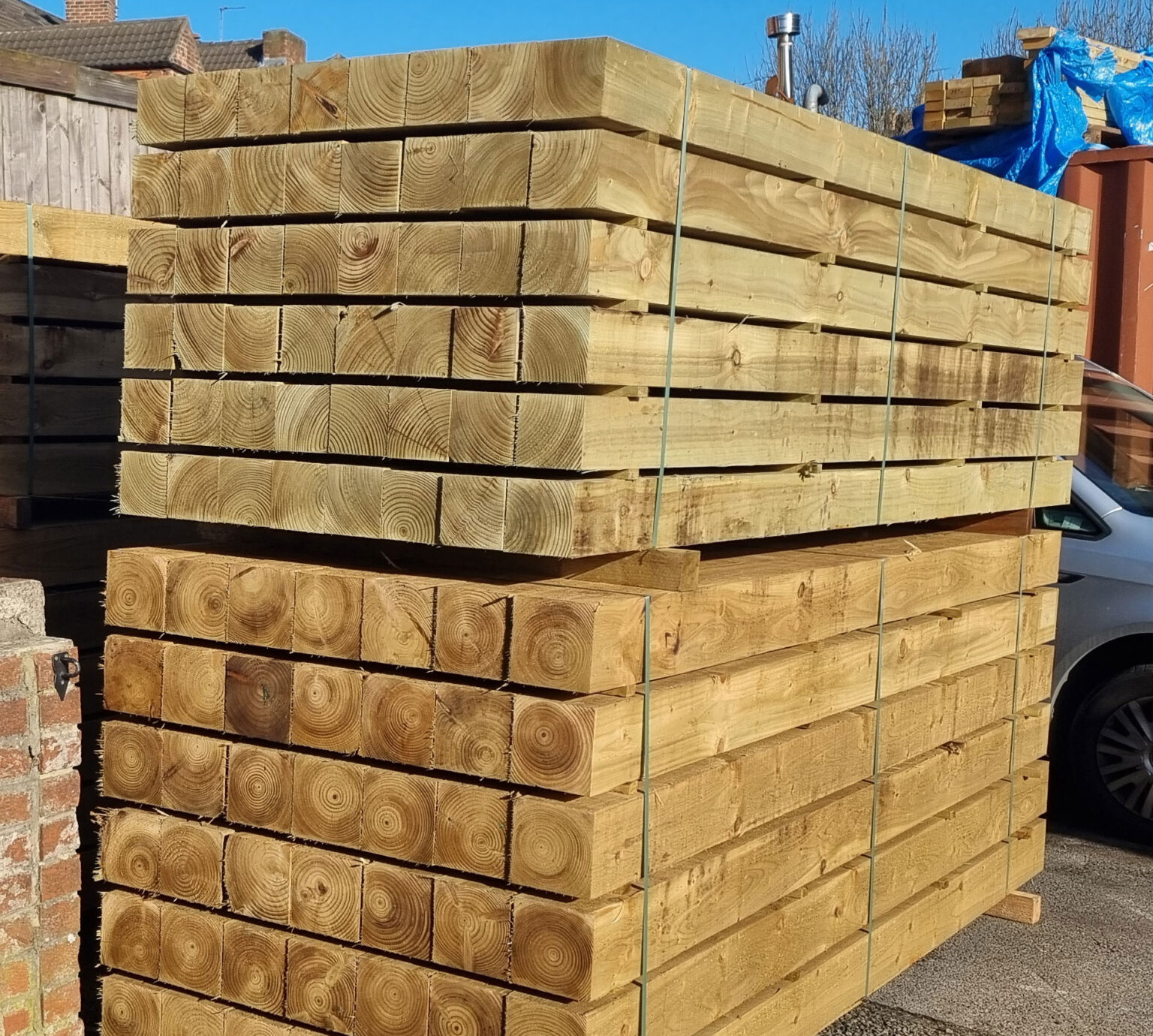 125x125mm Tanalised Treated Timber Gate Post 5×5 Flat Top Pergola Post ...