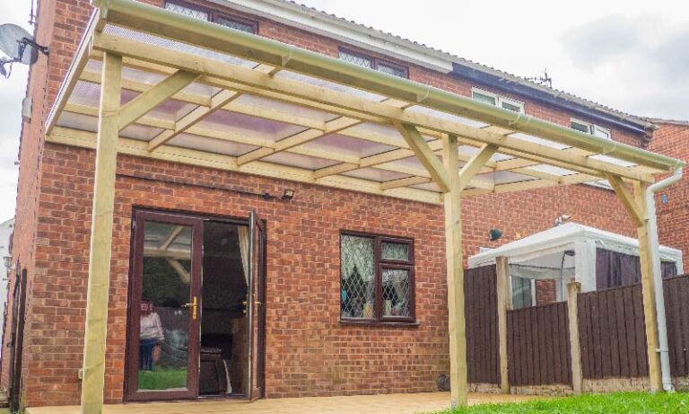 Lean-to Pergola Eva Complete Self-Assembly Kit – TG Supplies – Your #1 ...