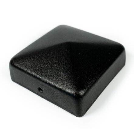 Black Square Pyramid Metal Fence Gate Post Cap Caps 70mm – TG Supplies ...