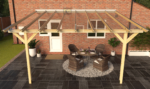 Complete Self-Assembly Lean-To Pergola SkyLite® Kit With EZ Glaze ...